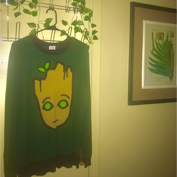Marvel | Sweaters | Mad Engine Marvel Groot Sweater | Poshmark